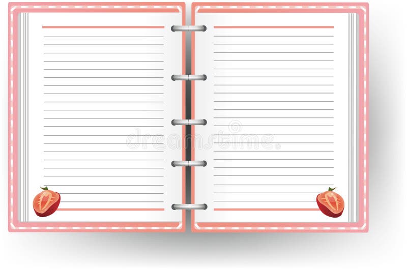 Office Diary with Line, Ballpoint Pen, and Mouse Stock Vector ...