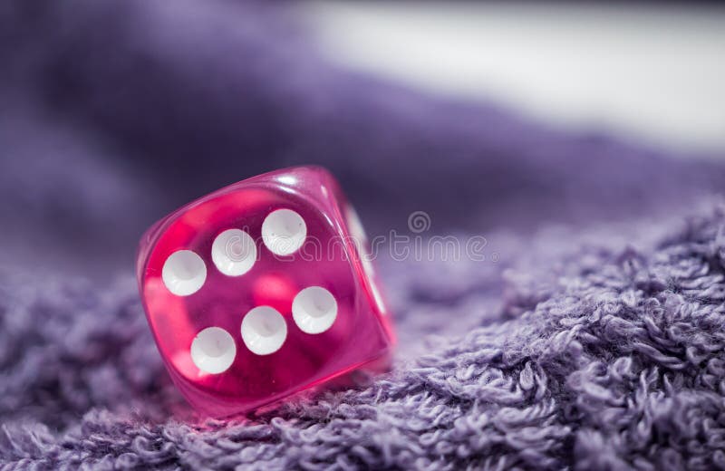 Pink Dice Isolated on Pure White. Stock Image - Image of green, number ...