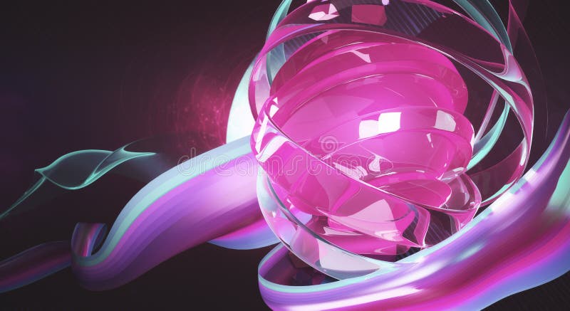 Pink digital art stock illustration. Illustration of glow - 93297508