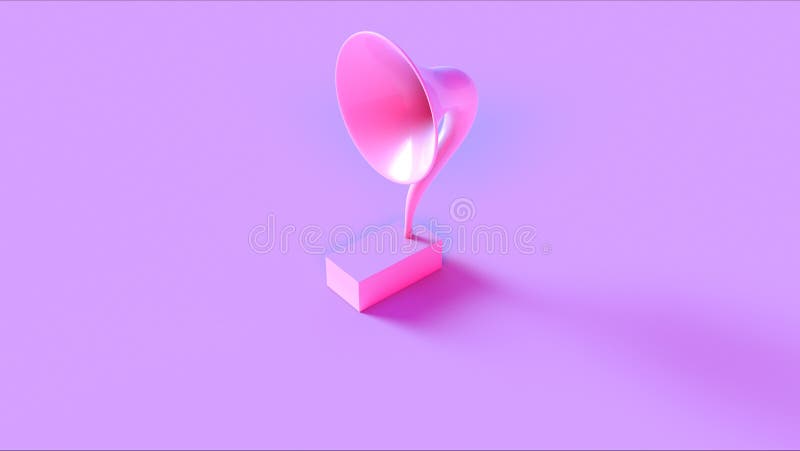 Pink Digital Gramophone stock illustration. Illustration of painted ...
