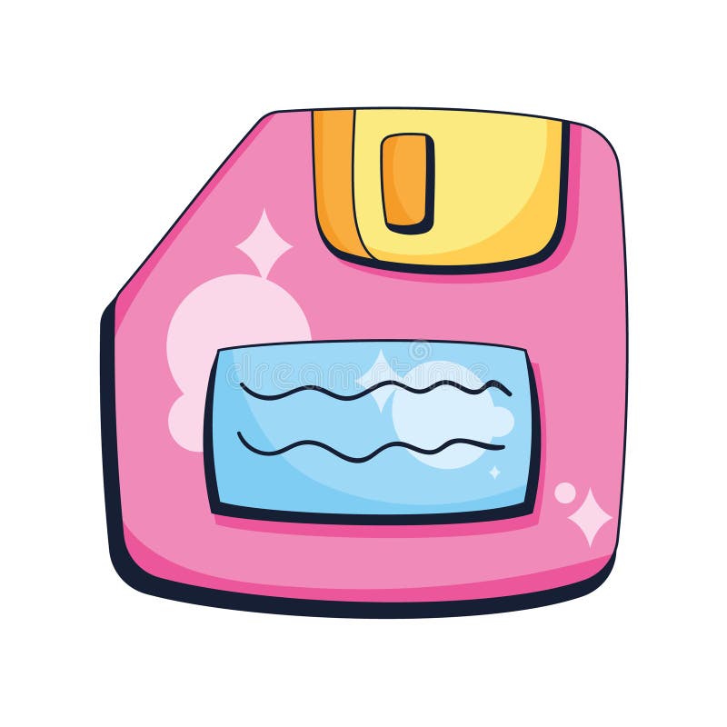 Pink disk floppy stock vector. Illustration of diskette - 287918952