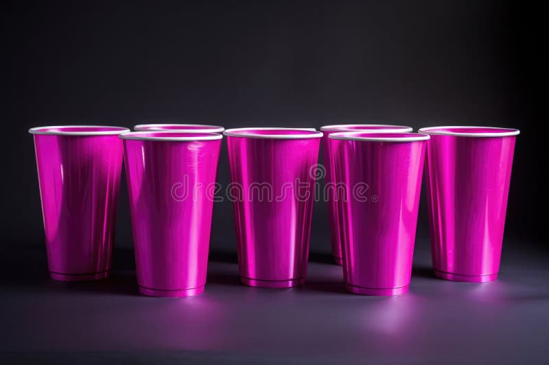 Pink disposable cups stock illustration. Illustration of isolated ...