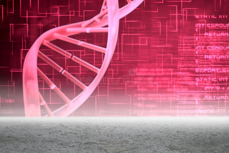 Pink DNA Helix Graphic in Desert Stock Illustration - Illustration of ...