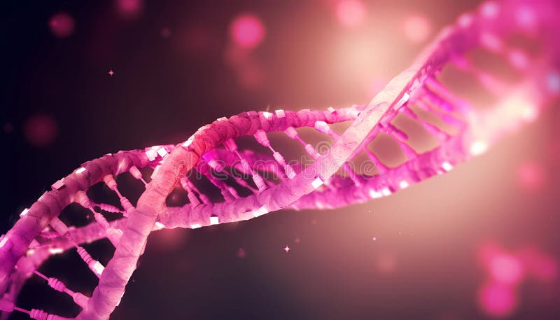 Pink DNA Strands Forming a Pink Ribbon Stock Photo - Image of ...