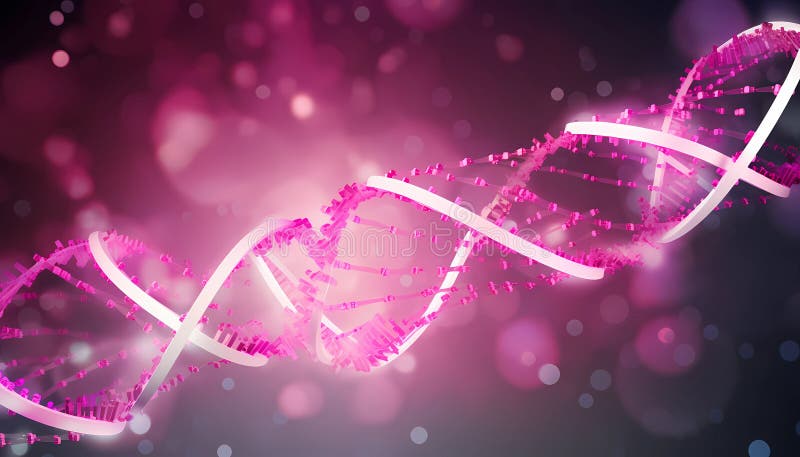 Pink DNA Strands Forming a Pink Ribbon Stock Image - Image of serenity ...