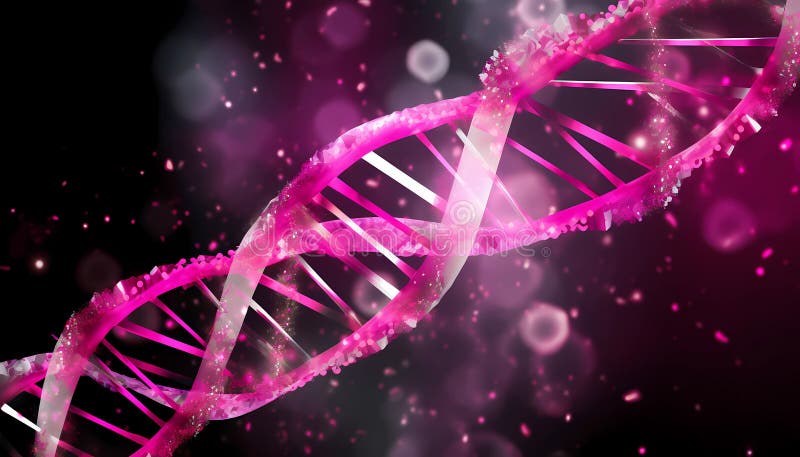 Pink DNA Strands Forming a Pink Ribbon Stock Photo - Image of serenity ...