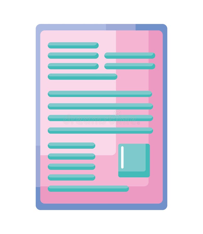 Pink Document File Paper Format Stock Vector - Illustration of paper ...