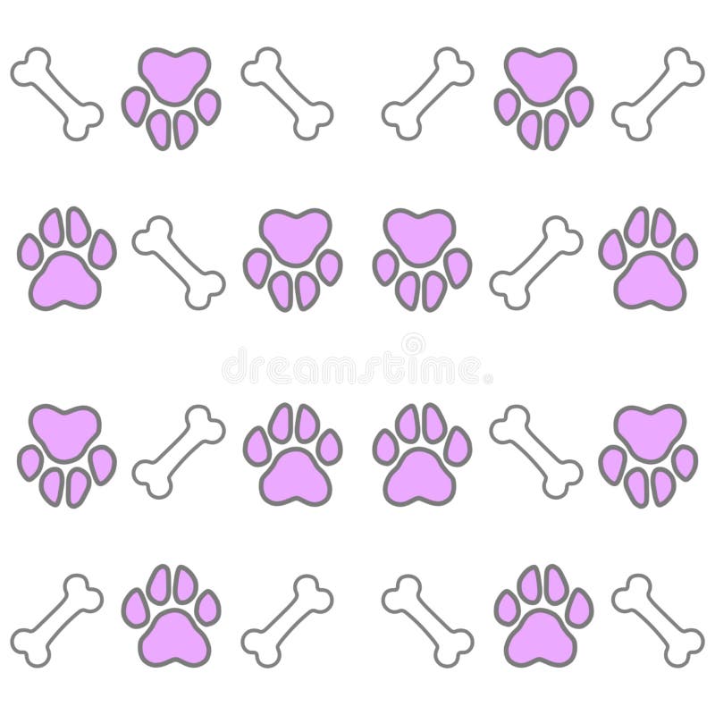 Dog Paws Bones Stock Illustrations – 346 Dog Paws Bones Stock ...