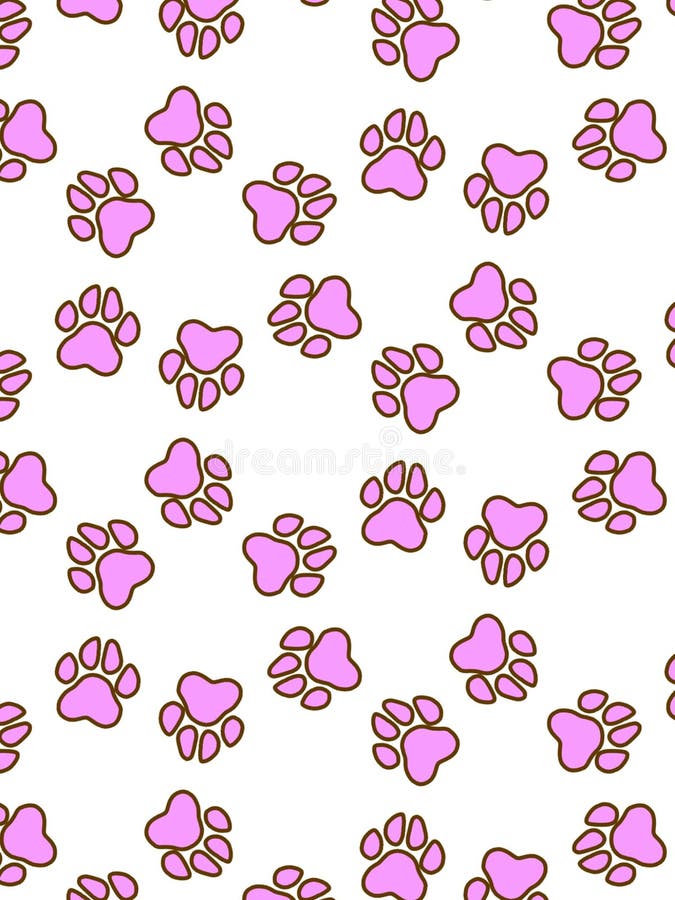 Pink Dog Paws, Pink Cat Paws, Pink Dog Footprints, Dog Paw Silhouette ...
