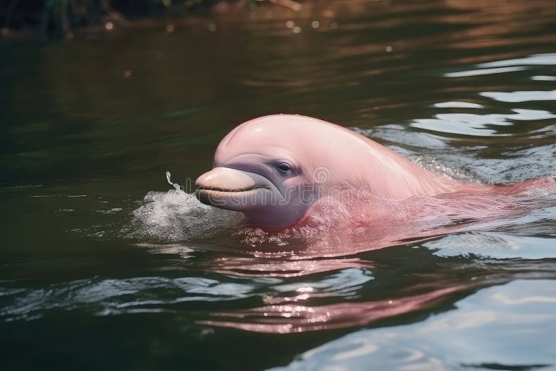 Pink Dolphin Seen Underwater in the Amazon River Stock Photo - Image of ...