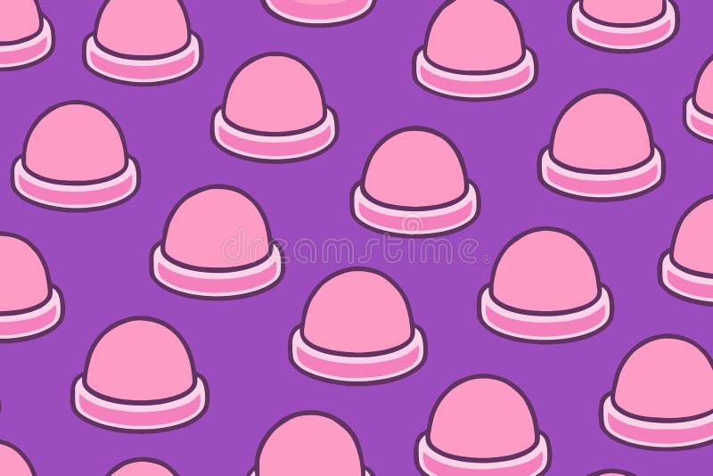 Pink Dome Shaped Objects Seamless Pattern Background Stock Vector ...