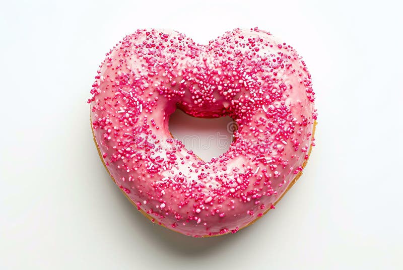 Pink Donut with Pink Sprinkles Pink Donut with Pink Icing Donut with ...