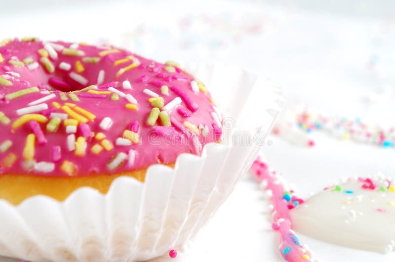 Pink donut stock photo. Image of cruller, culinary, foodstuff - 68242124