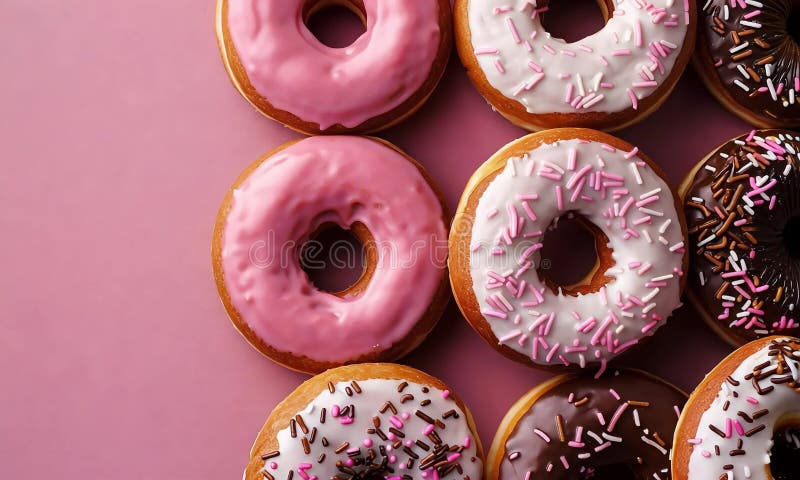 Pink Donuts Motion Dynamic Camera Movement Stock Video - Video of hours ...