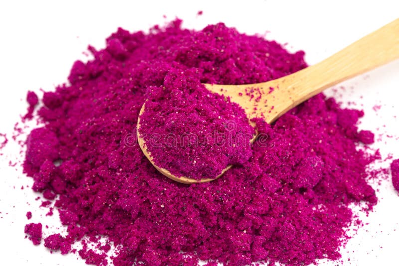 Pink Dragonfruit Powder Isolated on a White Background Stock Photo ...