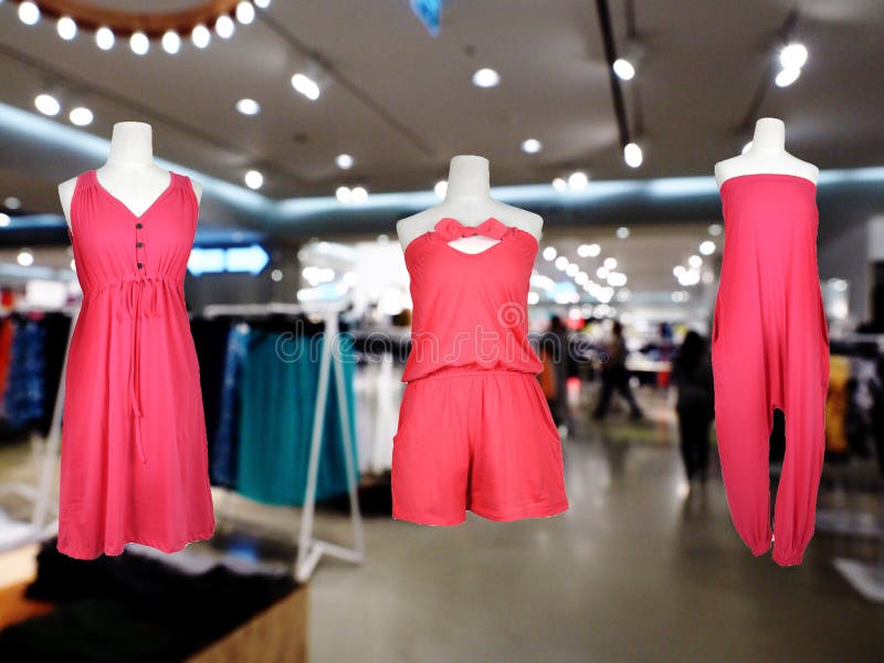 Pink Dress 3 Set in the Store Stock Photo - Image of dress, apparel ...