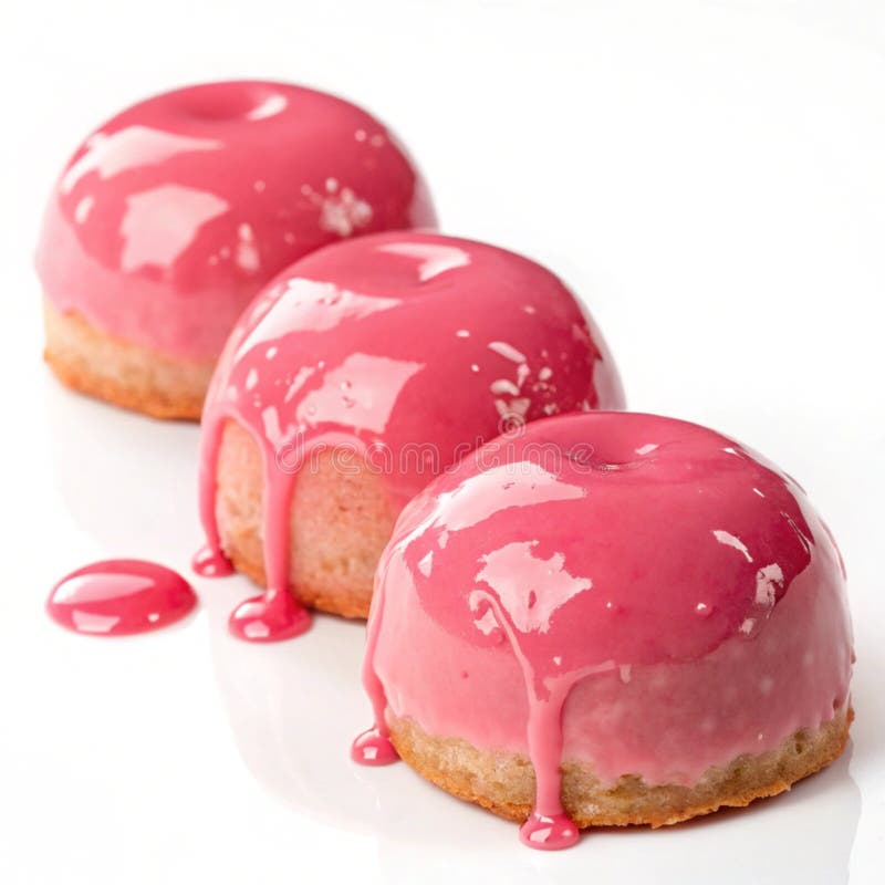 Pink dripping glaze sweets stock illustration. Illustration of creative ...