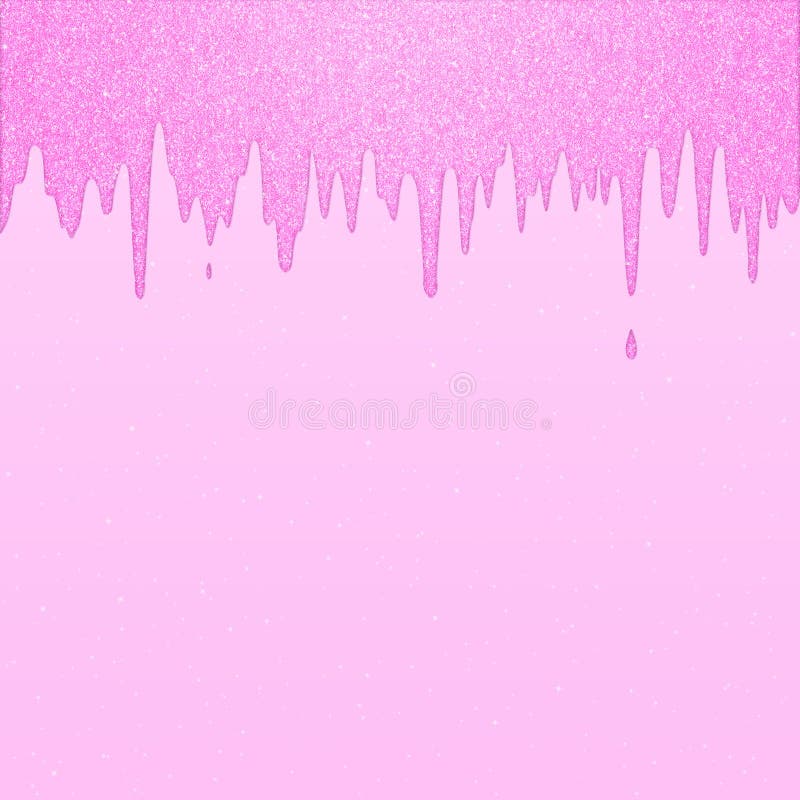 Pink Dripping Glitter Paint on Light Gradient Glitter Background Stock ...