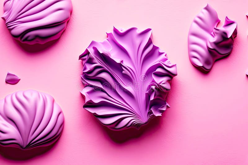 Pink Drop and Wave Smudges Made of Plasticine Texture Stock ...