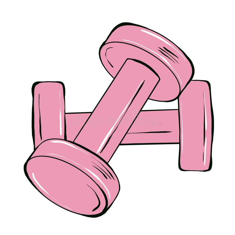 Pink Dumbbell Clipart