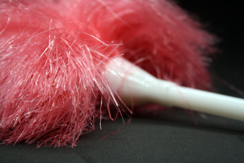 Pink Dust Brush on a Black Background Stock Photo - Image of domestic ...