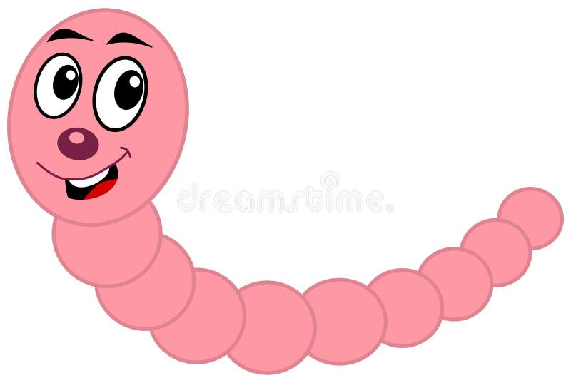 Pink earthworm stock illustration. Illustration of nature - 42794581