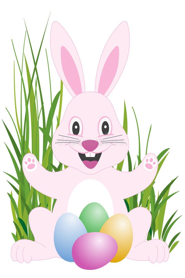 Pink easter bunny stock vector. Illustration of holiday - 2058513