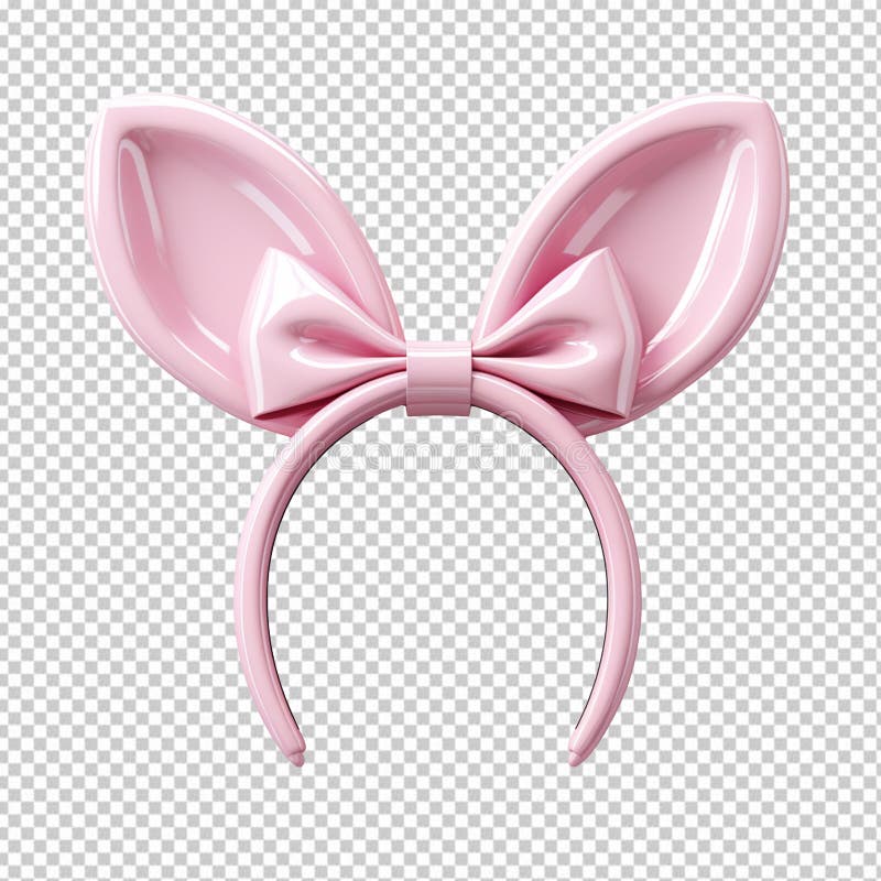 Pink Easter Bunny Ears Headband Isolated on Transparent Background ...