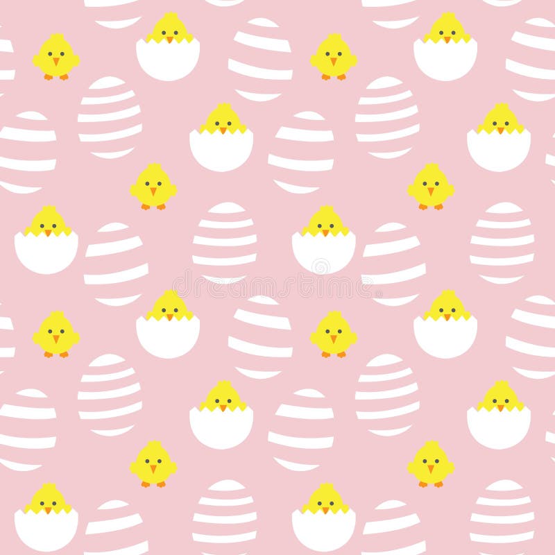 Pink Easter Egg Seamless Pattern Background Stock Vector - Illustration ...