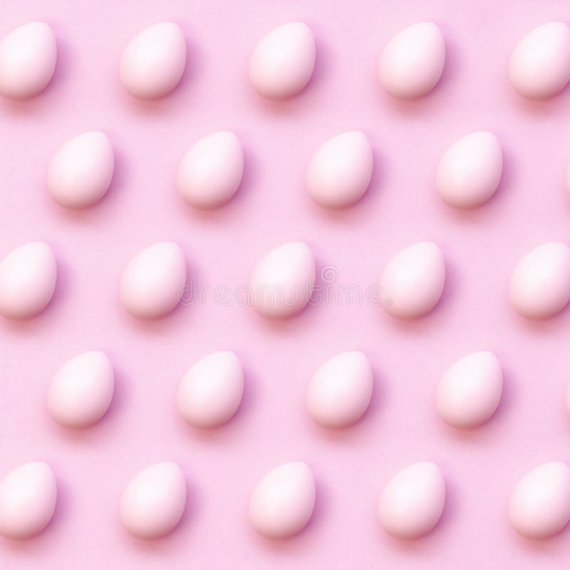 Pink Easter Eggs Isometric Pattern on a Pink Background. Still Life ...