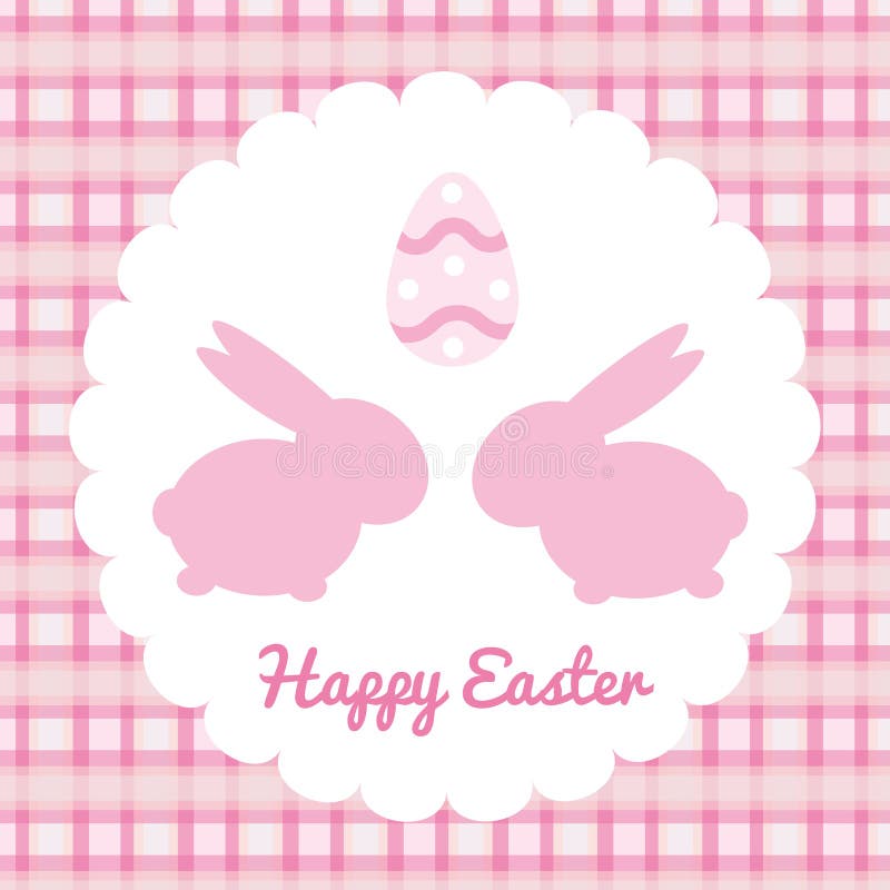 Set Pink Easter Bunny, Rabbit or Hare. Isolate Stock Vector ...