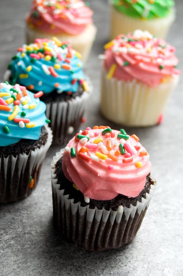 Muffin with sprinkles stock image. Image of sweet, cupcake - 116394137