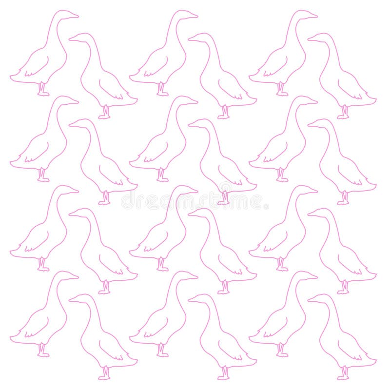 Pink Easter Spring Goose Texture, Pattern Stock Vector - Illustration ...