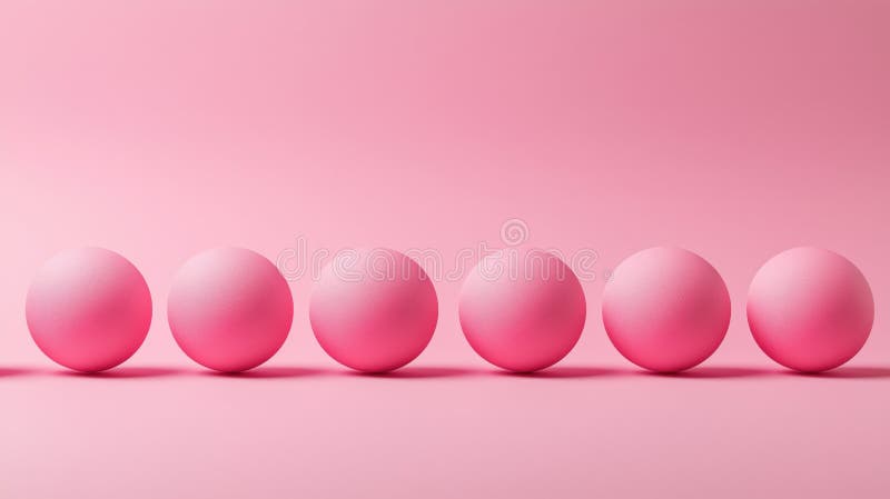 Pink Eggs Arranged Line Soft Background Creative Design Stock Photos ...
