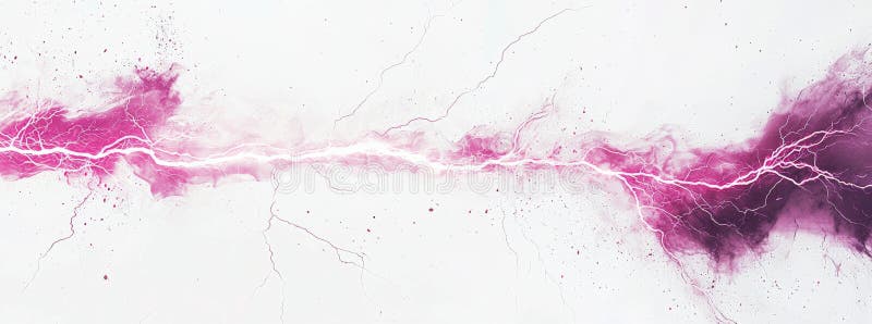 A Pink Electric Current is Isolated on a Transparent Background. Stock ...