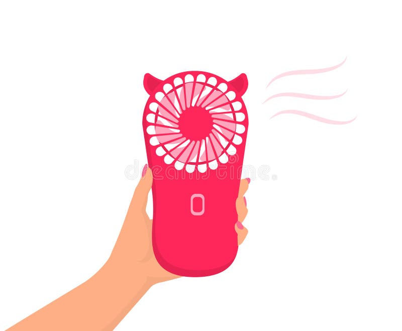 Pink Electric Fan Vector Illustration in Cartoon Style. Stock Vector ...