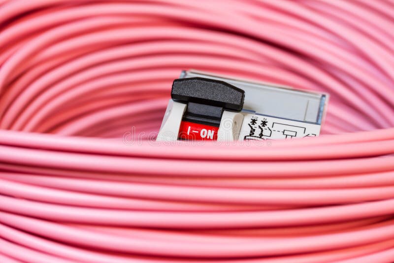 Pink electric wire stock photo. Image of design, sheathed - 170836212