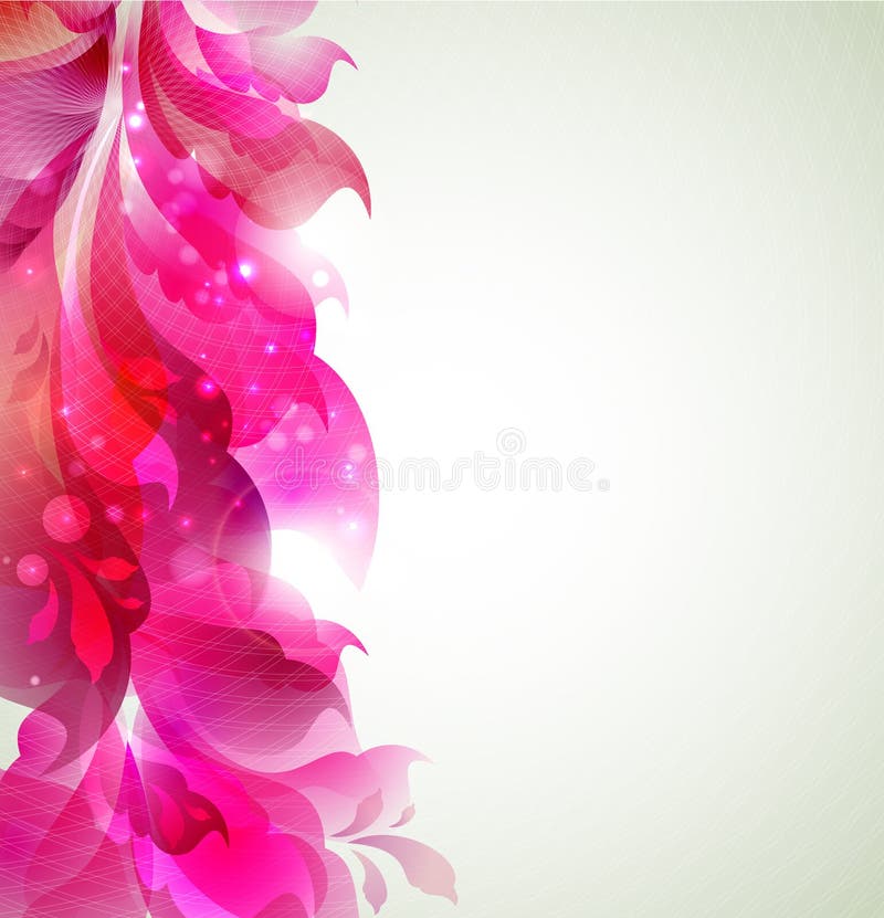 Pink elements stock vector. Illustration of concept, leaf - 37029775