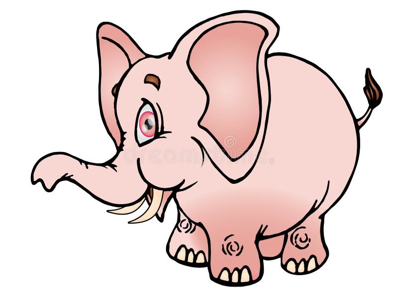 Pink Elephant stock illustration. Illustration of trunk - 12705841