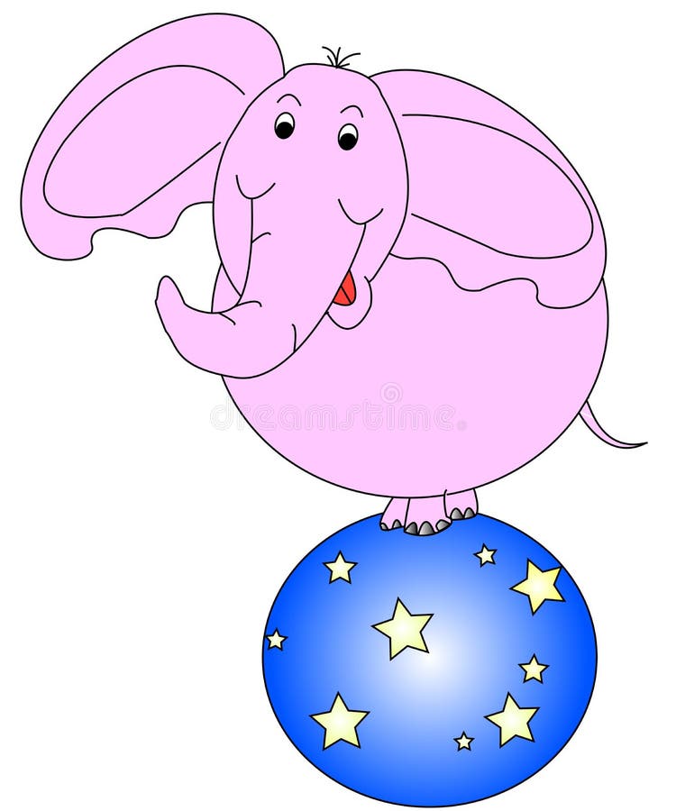 Pink Elephant stock illustration. Illustration of humor - 14310670
