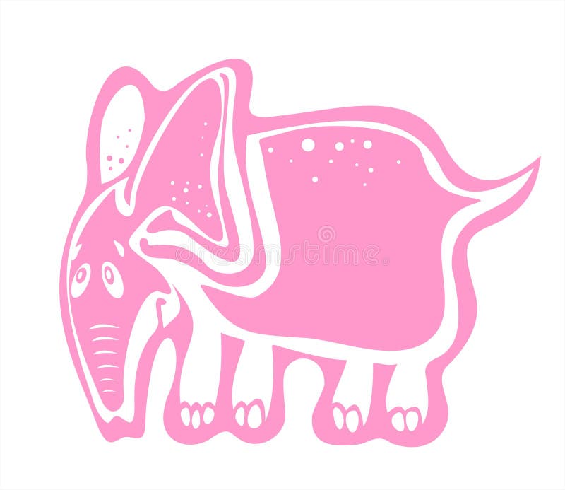 Pink elephant stock vector. Illustration of tenderness - 2779620