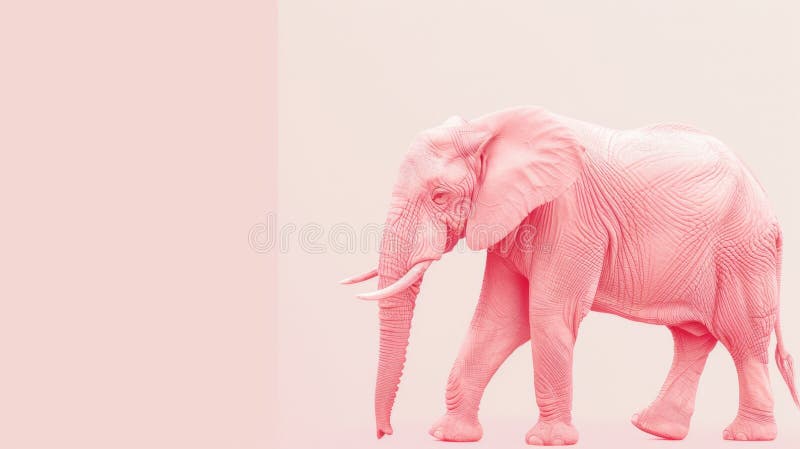 Pink Elephant on a Light Pink Background Stock Photo - Image of ...