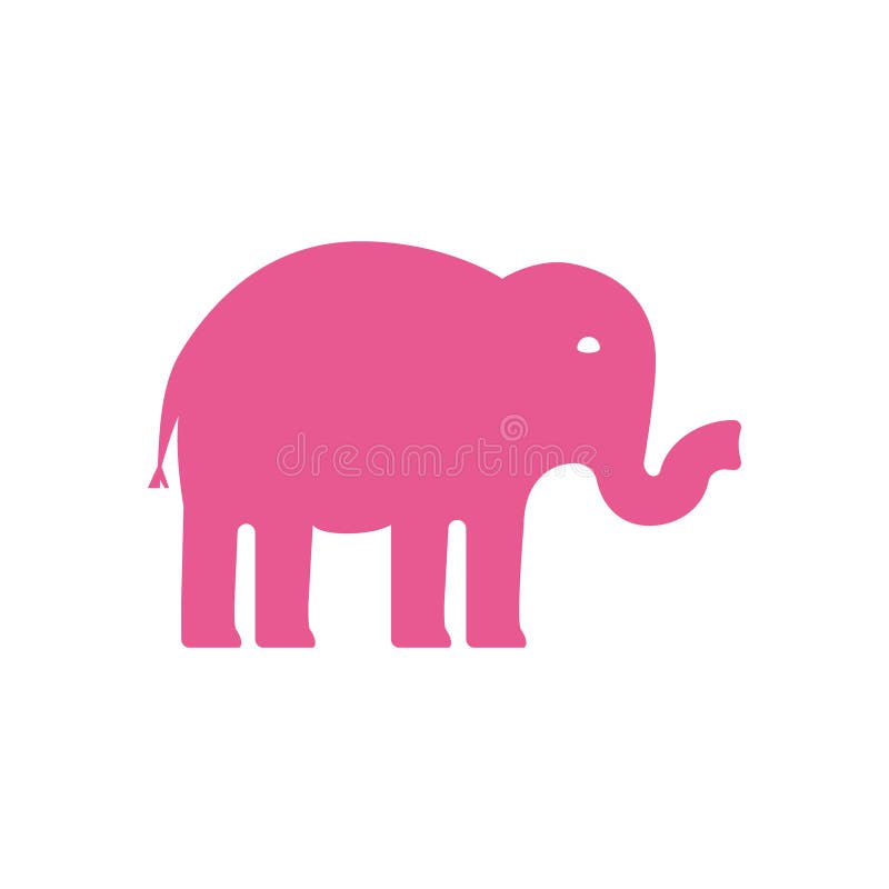 Pink Elephant. Simple Minimal Vector Illustration Stock Vector ...
