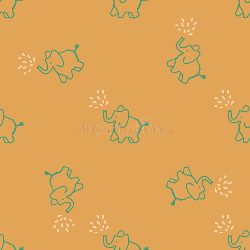 Pink Elephants Seamless Repeat Pattern Design. Stock Vector ...