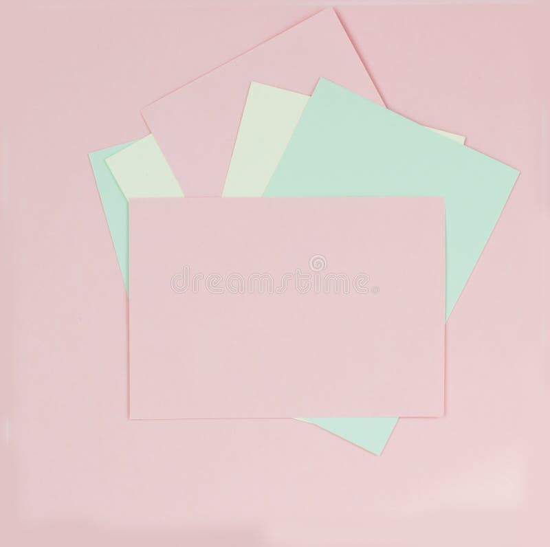 Pink Empty Card, Sheet for Writing. Layout for Adding Tags with Perfume ...