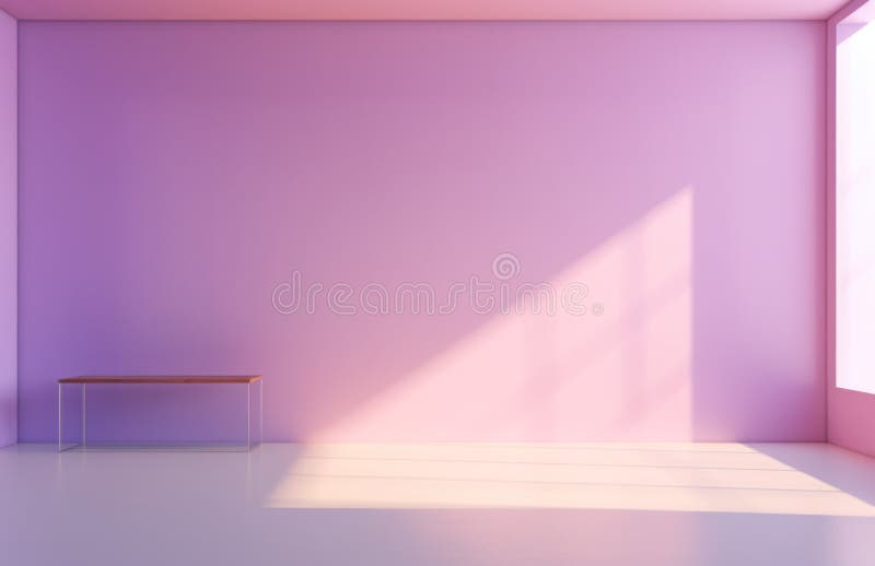 Pink Empty Room Mockup. Illustration AI Generative Stock Illustration ...
