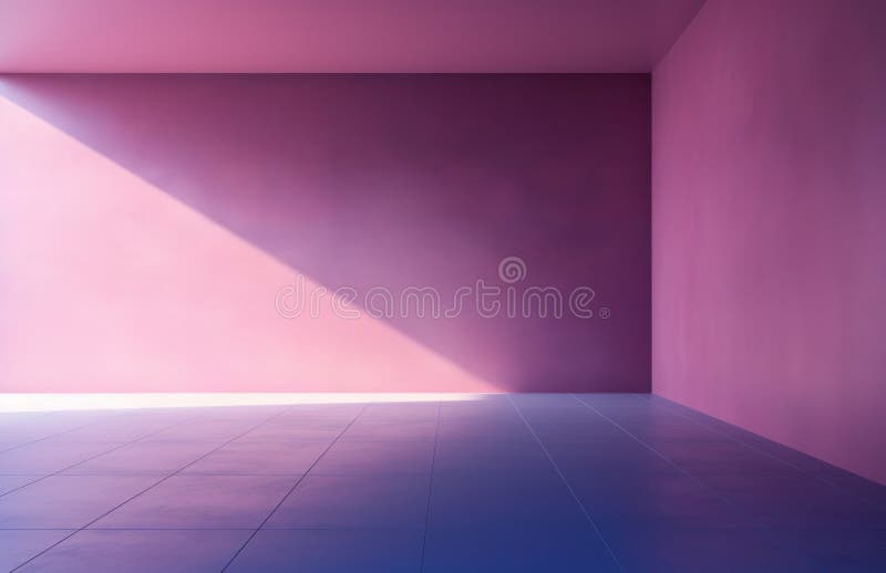 Pink Empty Room Mockup. Illustration AI Generative Stock Illustration ...