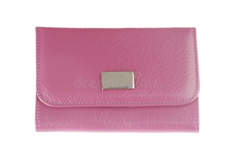 New Pink Empty Wallet Isolated on White Background Stock Photo - Image ...
