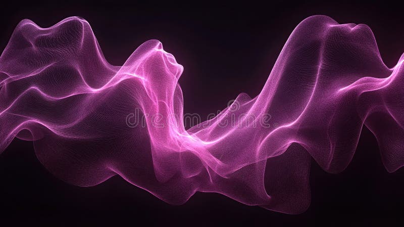 Pink Energy Wave Flowing, Dark Background, Digital Art, Website Design ...