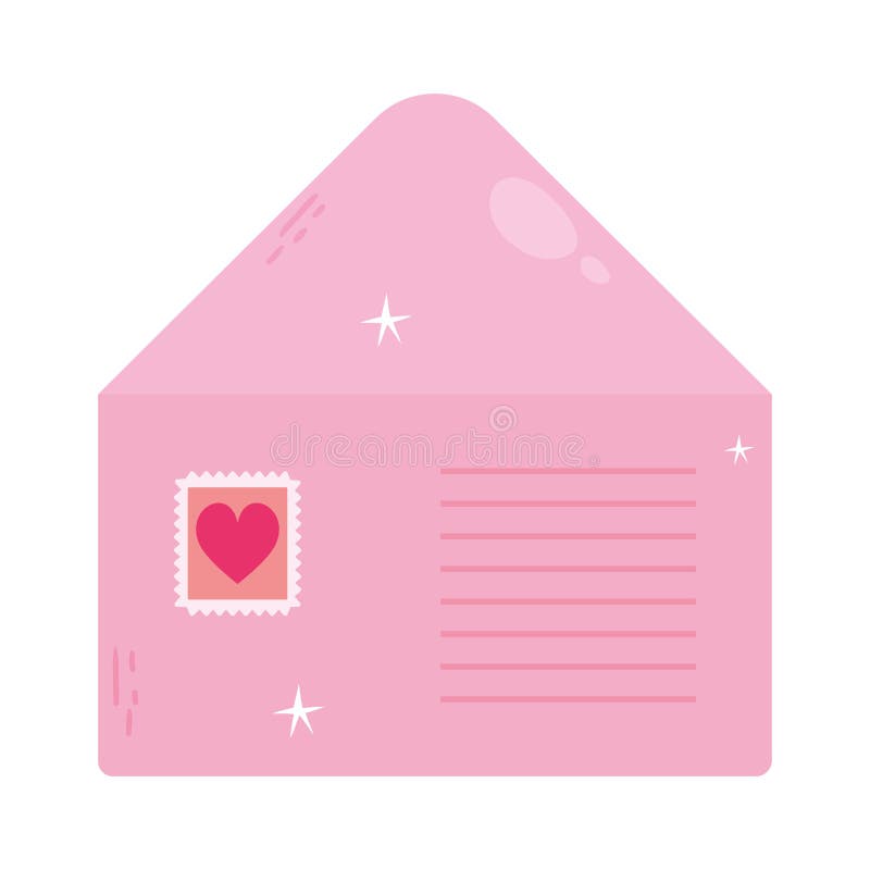 Pink envelope design stock vector. Illustration of love - 273121292